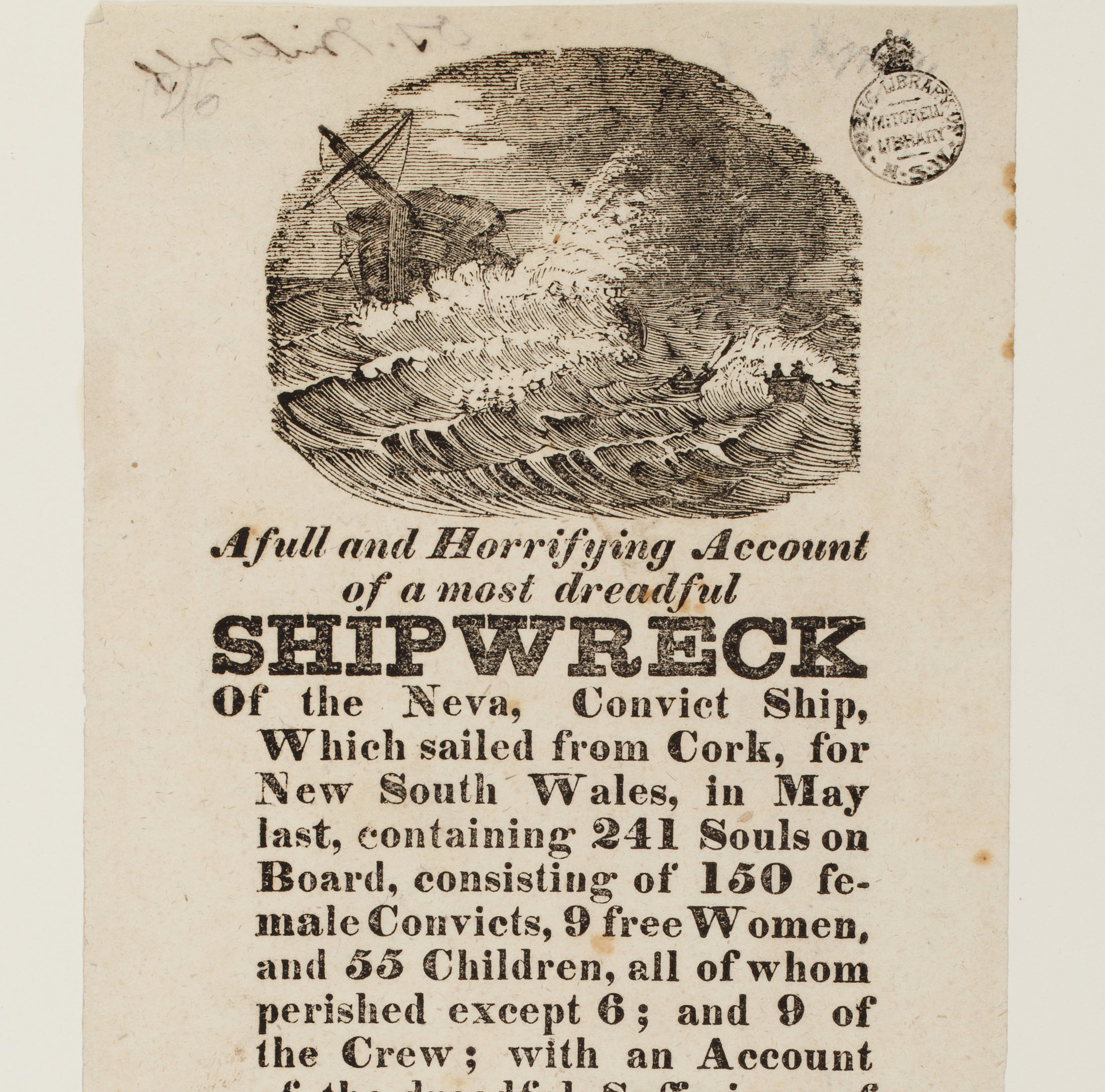 The Loss of the Convict Ship Neva – 1835 – Tales from the Quarterdeck