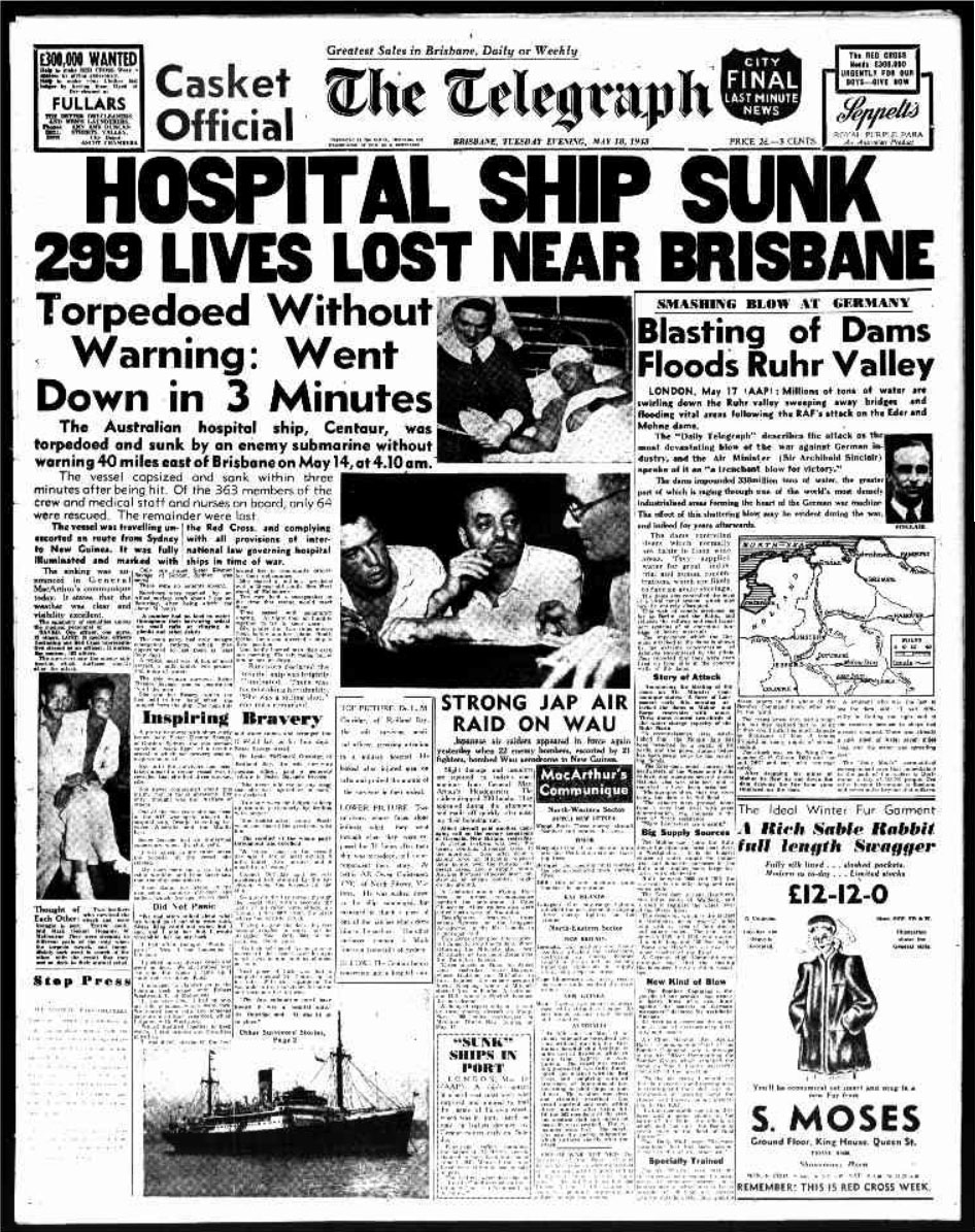 Surviving the Centaur sinking. – Tales from the Quarterdeck